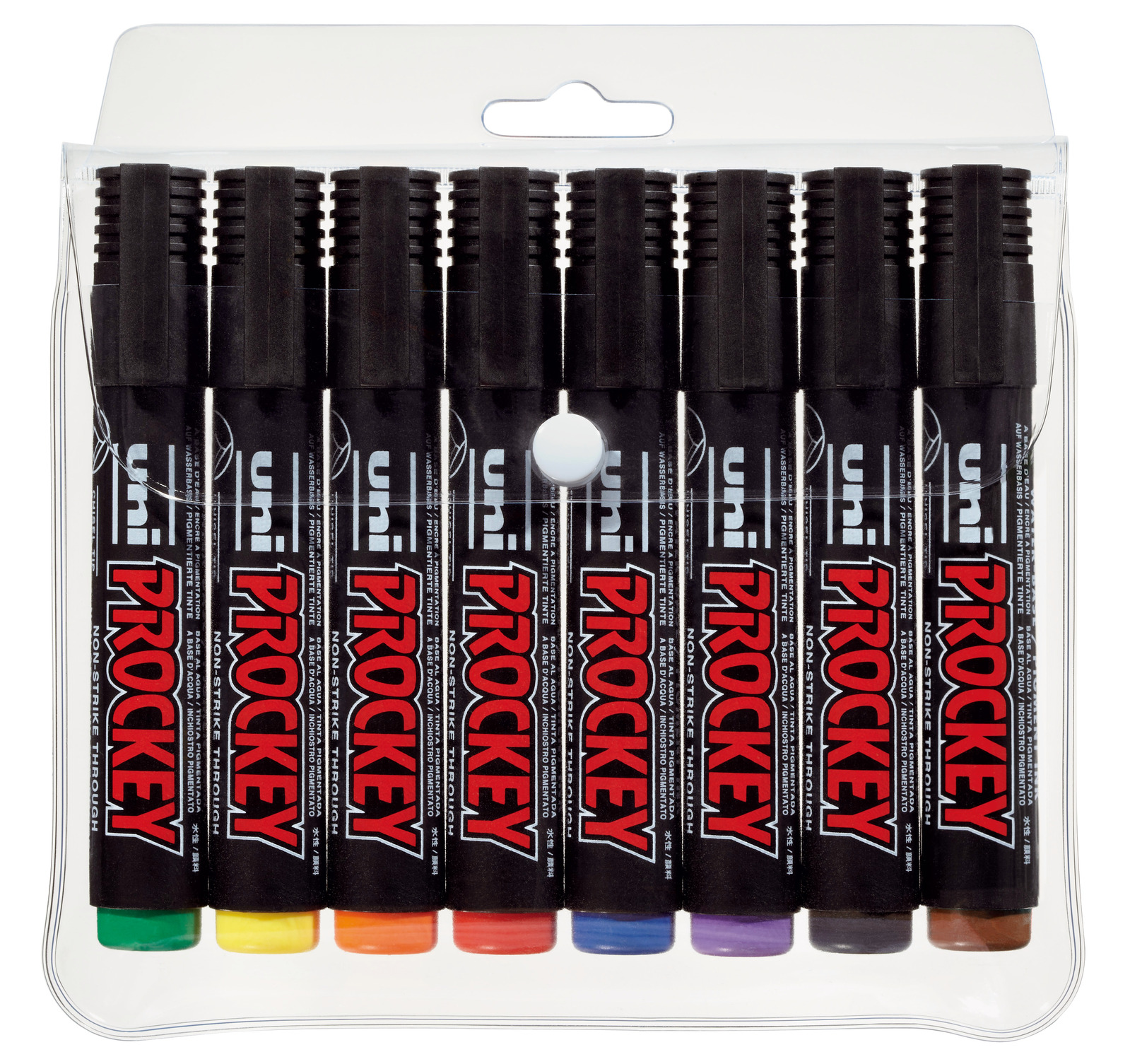 uni Prockey Permanent Markers come in a variey of different colours ...